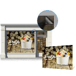 Perforated Vinyl window Printing | NEWPRINT